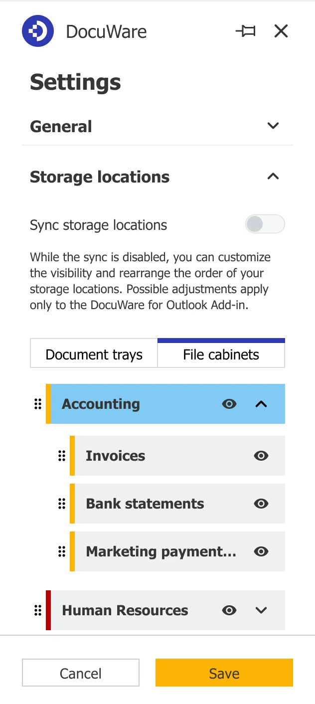 DocuWare Add-in for Microsoft Outlook update